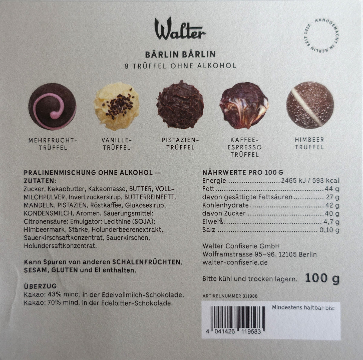 9er BÄRLIN BÄRLIN (ohne Alkohol) – Walter Confiserie